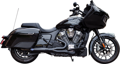 S&S Cycle 2-into-1 Qualifier Exhaust System Race Only Black Stainless ...