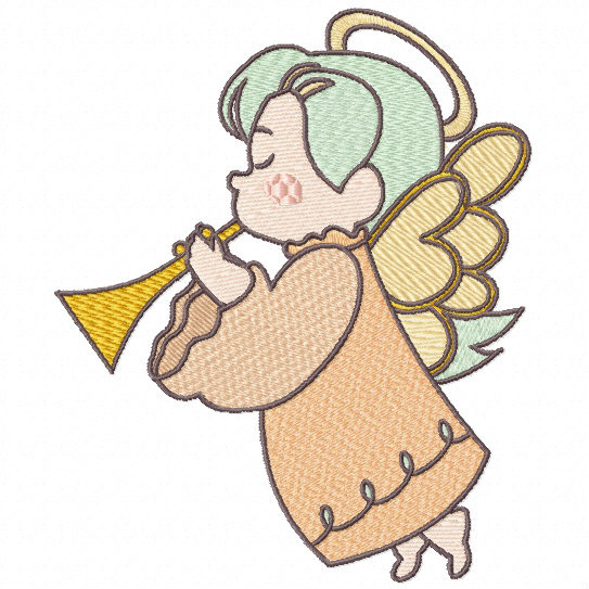 Machine Embroidery Design - Cute Angels Design #06