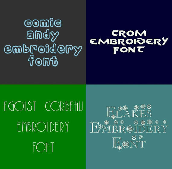 Machine Embroidery Fonts - 20 VP3 Font Bundle Volume 5