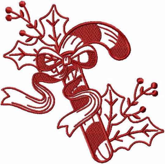 Machine Embroidery Design - Christmas RedWork #12