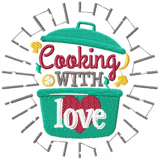 Machine Embroidery Design - Cooking Hobby #05