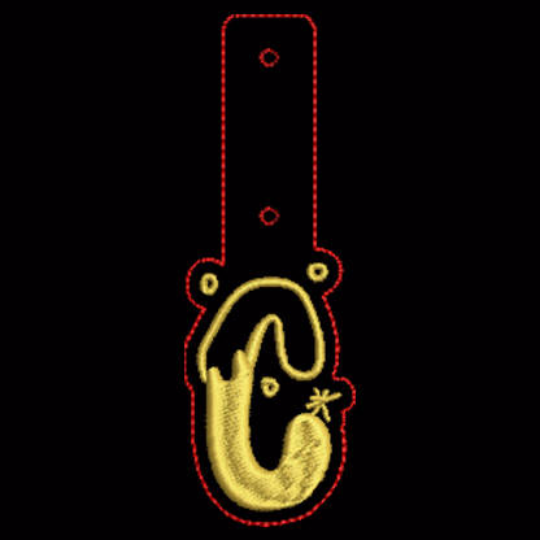 In The Hoop Machine Embroidery Designs - 26 Happy Christmas Key Fobs