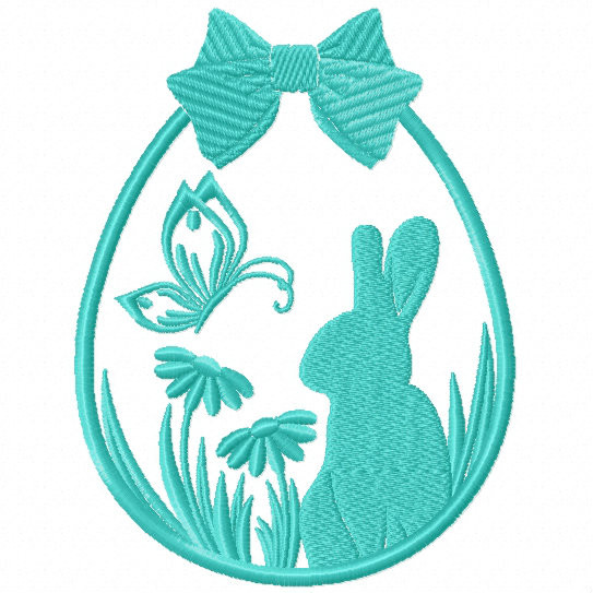 Machine Embroidery Design - Silhouette Easter Design #01