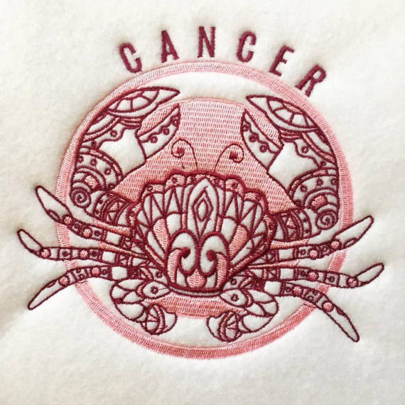 Machine Embroidery Design - Cancer Zodiac Collection #03