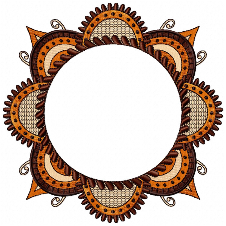 Machine Embroidery Design - Detailed Sun #03-A