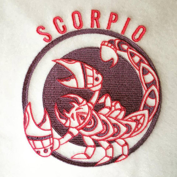 Machine Embroidery Design - Scorpio Zodiac Collection #10