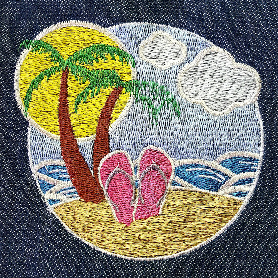 Machine Embroidery Design - Summer Beach Collection #09
