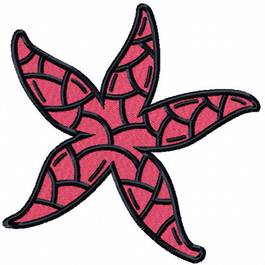 Machine Embroidery Design - Starfish Collection #01