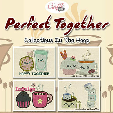 In The Hoop Machine Embroidery Design - Meow Mug Rug