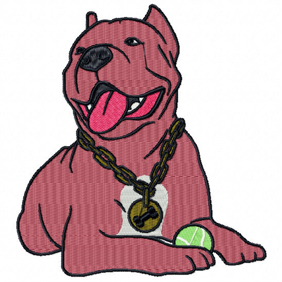 Machine Embroidery Design - Pit Bull Collection #02