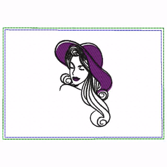 In The Hoop Machine Embroidery Design - Modern Ladies 06A Small Money Purse
