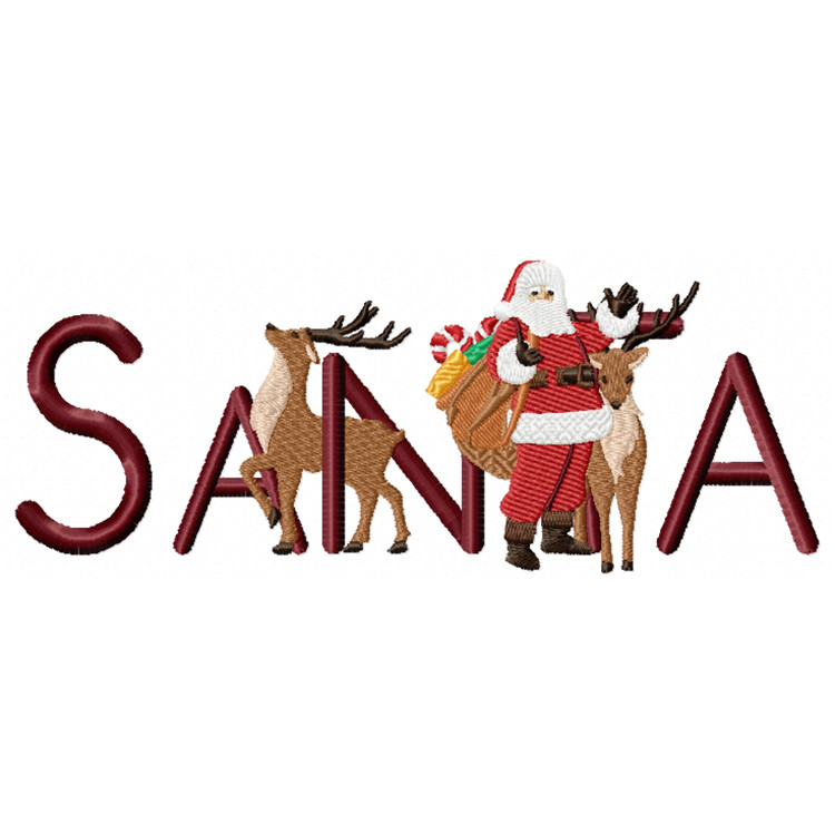 Machine Embroidery Design - Santa Collection
