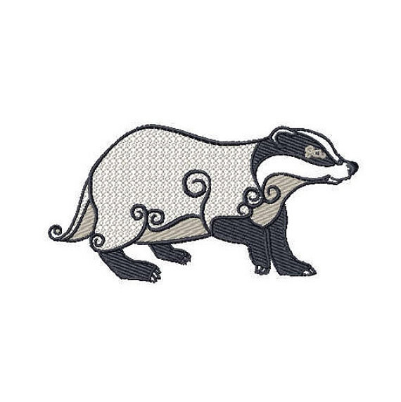 Machine Embroidery Design - Ornamental Badger Design #23