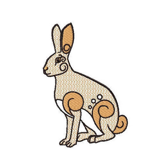 Machine Embroidery Design - Ornamental Hare Design #26