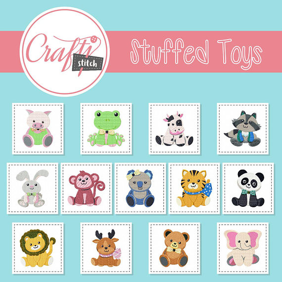 Machine Embroidery Designs - Stuffed Toys Collection