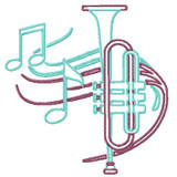 Machine Embroidery Design - Musical Instrument Design #03