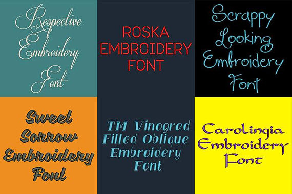 Machine Embroidery Fonts - 20 VP3 Font Bundle Volume 2