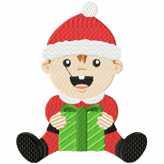 Machine Embroidery Design - Christmas Baby Design #03