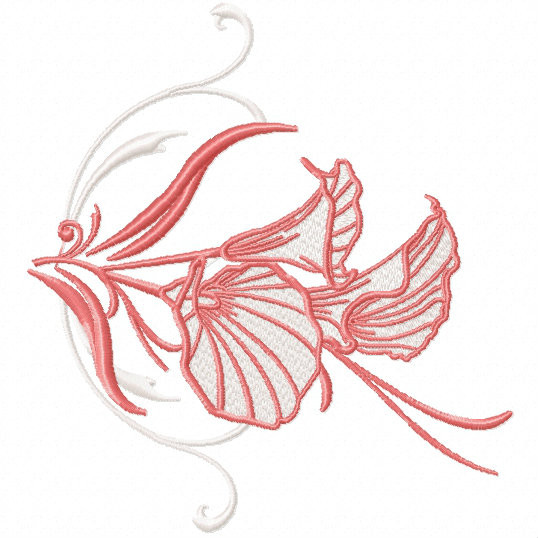 Machine Embroidery Design - Flower Design #01