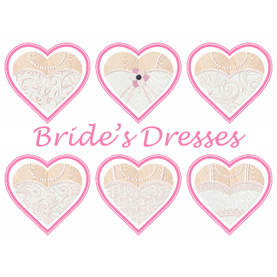 Machine Embroidery Design - Bride Dress Collection #01