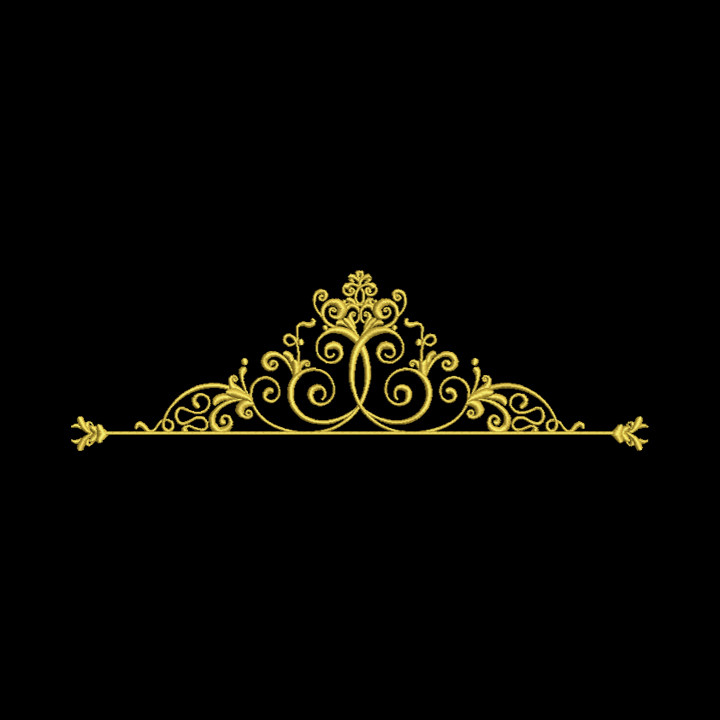 Machine Embroidery Monogram - Elegant Split Monogram #04