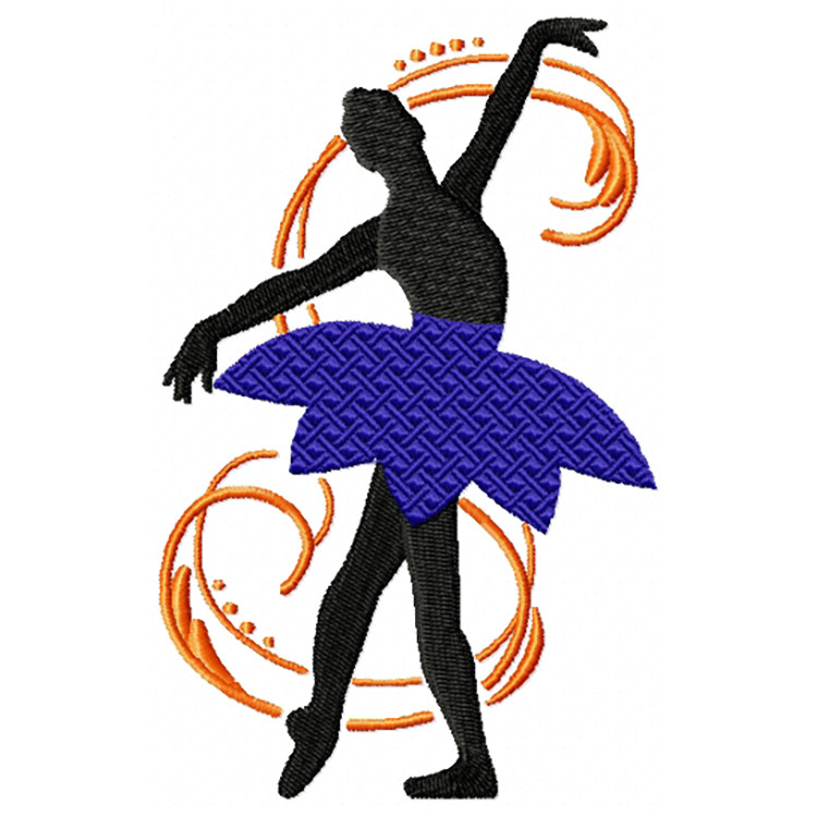 Machine Embroidery Designs - Silhouette Ballet Dancers Collection of 6