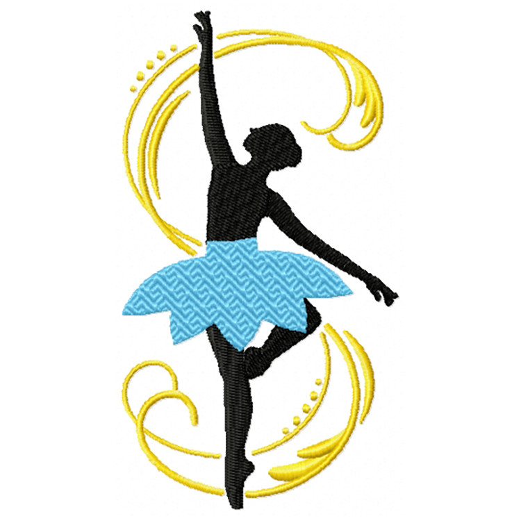 Machine Embroidery Designs - Silhouette Ballet Dancers Collection of 6
