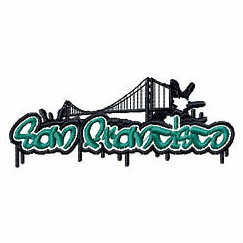 Machine Embroidery Design - Geography Graffiti Design #08