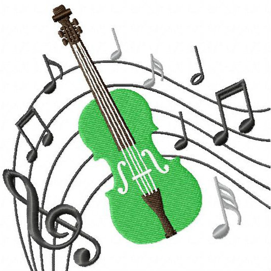 Machine Embroidery Design - Musical Instrument Design #04
