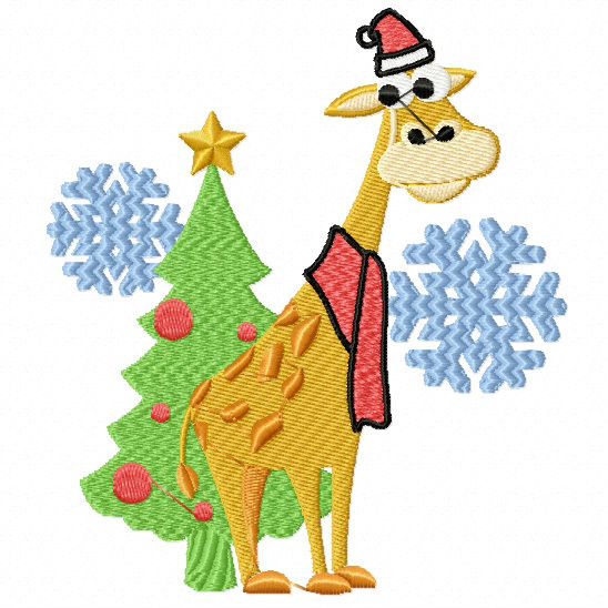 Machine Embroidery Design - Christmas Woodland Animal 10
