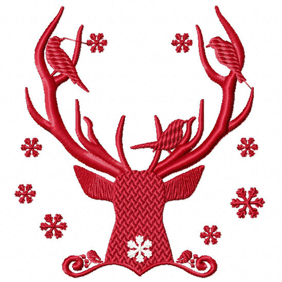 Machine Embroidery Designs - Christmas Antlers Designs