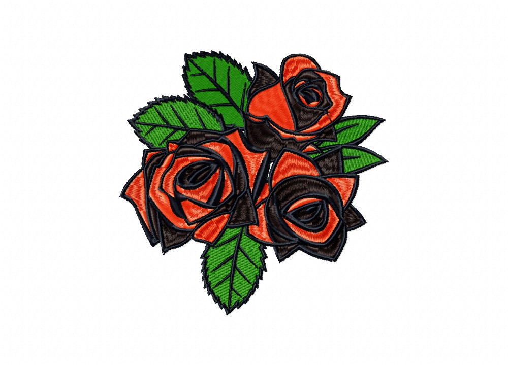 Machine Embroidery Designs - Detailed Rose Pattern Collection