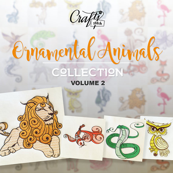 Machine Embroidery Designs - Ornamental Animals Vol 2