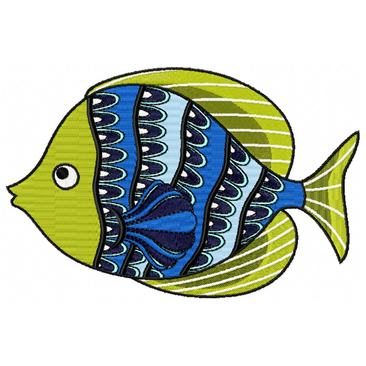 Machine Embroidery Design - Funky Fish #05 Collection