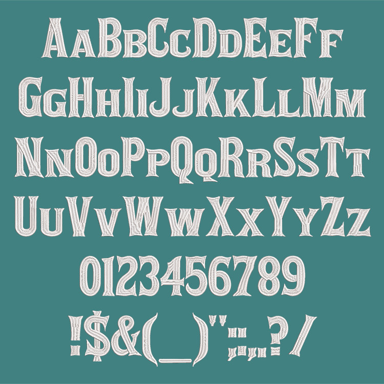 Machine Embroidery Font - Aka Posse Now Includes BX Format