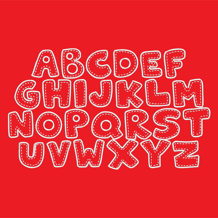 Machine Embroidery Font - Patchwork Includes BX Format