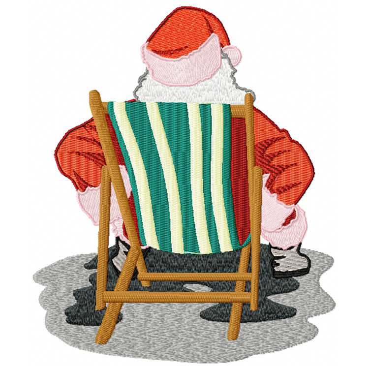Machine Embroidery Designs - Santa On The Beach Full Collection #01 of 6