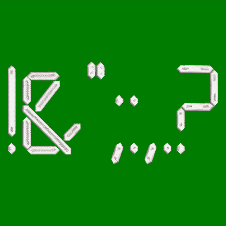 Machine Embroidery Font - Digitalism Includes BX Format