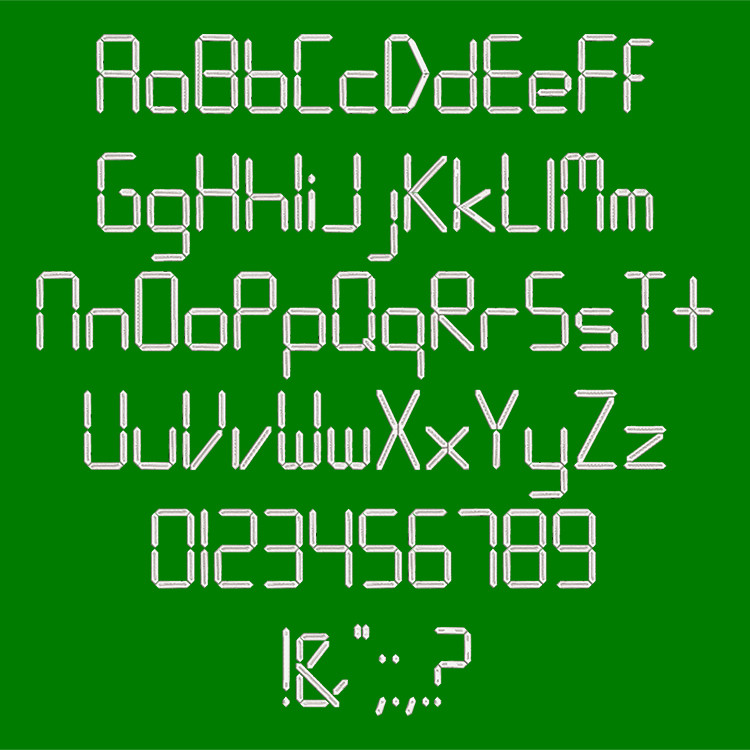 Machine Embroidery Font - Digitalism Includes BX Format