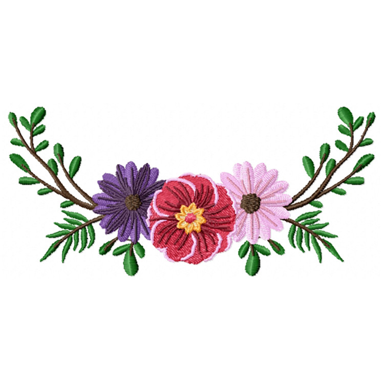 Machine Embroidery Design - Botanical Burst #01 Collection
