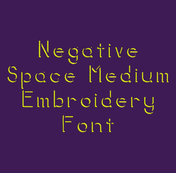 Machine Embroidery Font - Shadow Work Negative Space