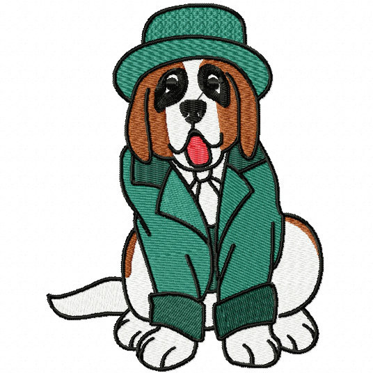 Machine Embroidery Design - St. Bernard Collection #05