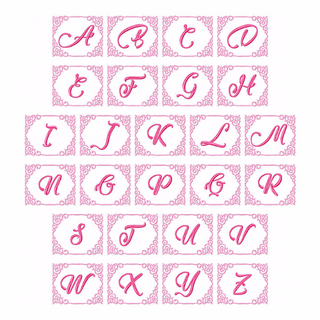 Machine Embroidery Monogram - Elegant Split Monogram #04