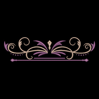 Machine Embroidery Monogram - Elegant Split Monogram #03