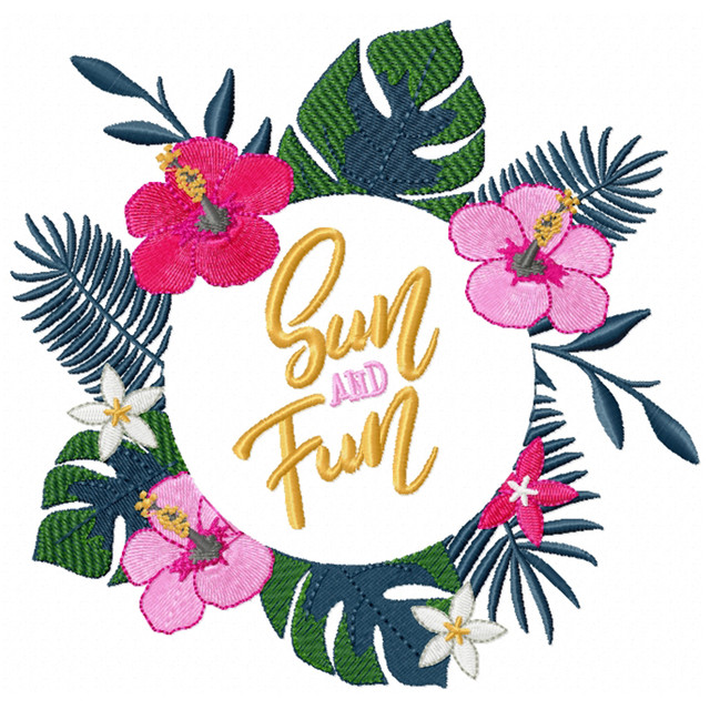 Machine Embroidery Designs - Summer Floral Collection of 6