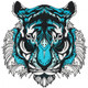 Machine Embroidery Design - Detailed Tiger Face B Collection