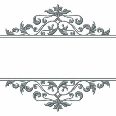 Machine Embroidery Monogram - Elegant Split Monogram #04
