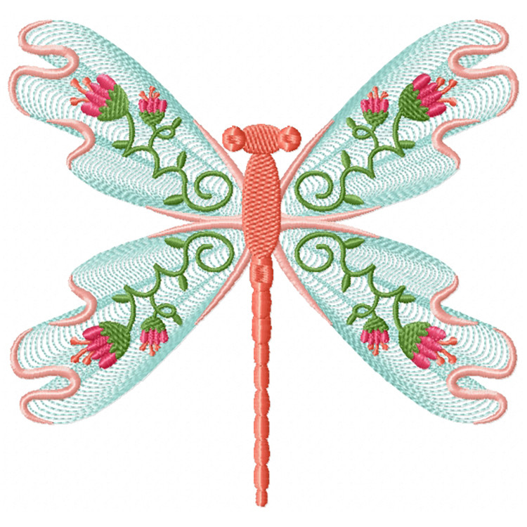 Machine Embroidery Design - Dragonfly #01 Collection