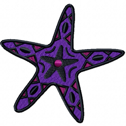 Machine Embroidery Design - Starfish Collection #07