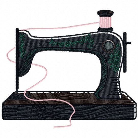 Machine Embroidery Design - Vintage Sewing Machine
